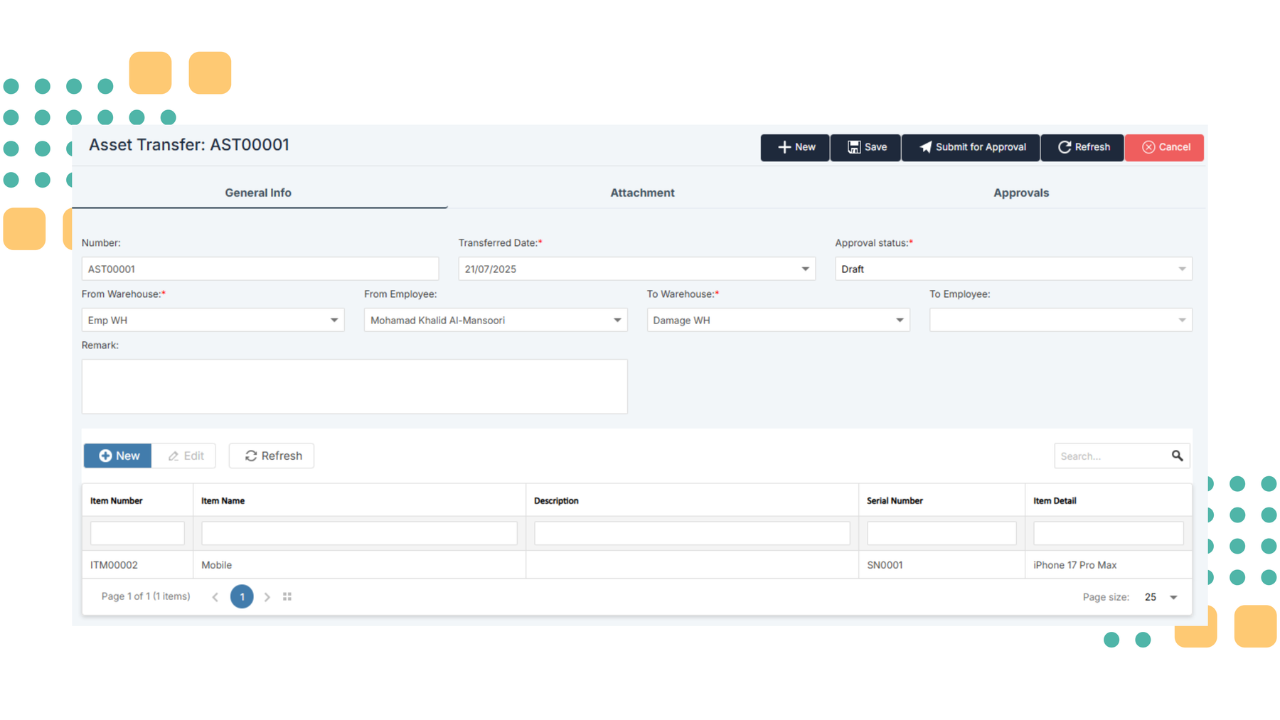 Asset Management – Swipe up Technology